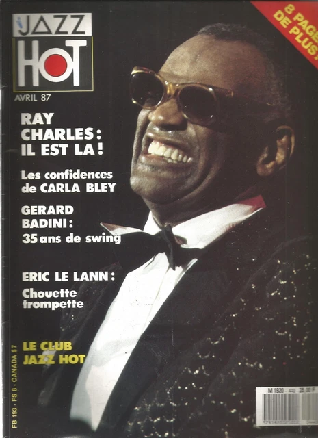 JAZZ HOT N°440 Ray Charles / Carla Bley / Gerard Badini / Eric Le Lann ...
