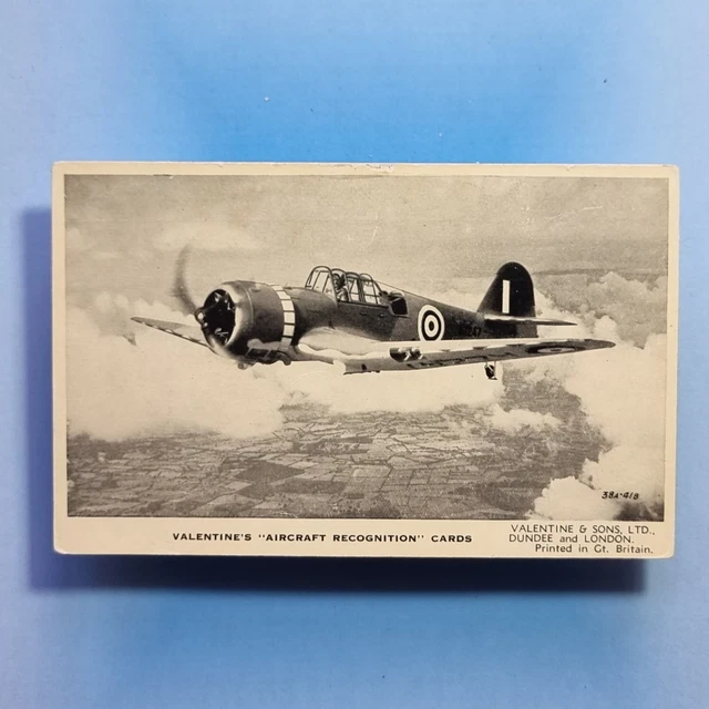 WW2 AIRCRAFT RECOGNITION Postcard C1940 Phillip Powis Miles Master ...
