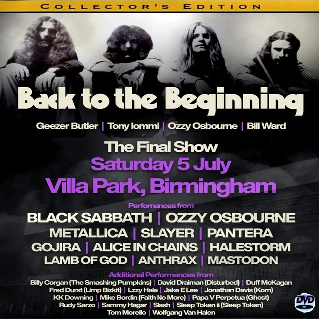 BLACK SABBATH & Back To The Beginning Live " 6 dvd Set/Complete Show/8 ...