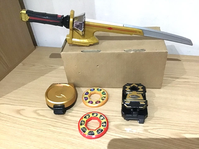 POWER RANGERS SAMURAI Spin Sword, Black Box Morpher, Gold Belt Buckle ...