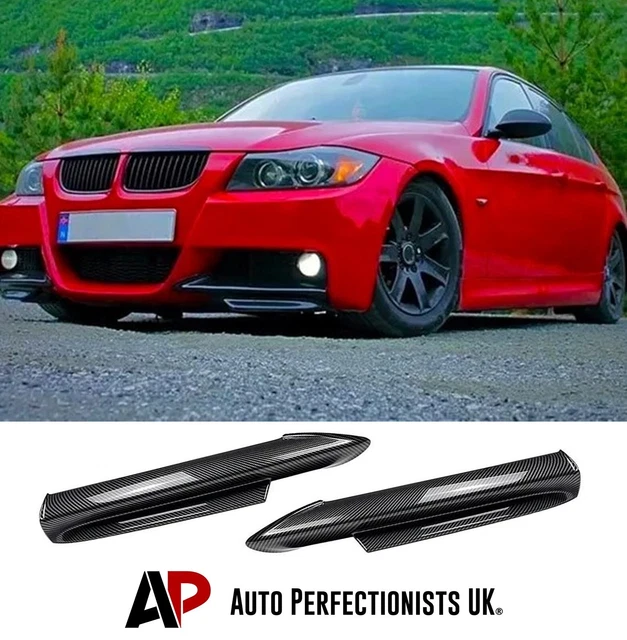 BMW 3 SERIES E90 E91 PRE-LCI Carbon Fibre Front Corner Splitters M ...