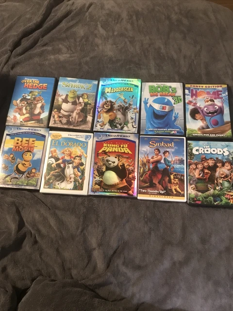 LOT OF 10 Dreamworks DVDs Movies Sinbad Home Over The Hedge Bee Movie ...