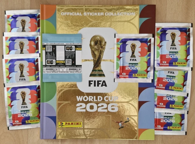 RARE PANINI FIFA World Cup 2026 Gold UK Hardback Sticker Album +10 ...