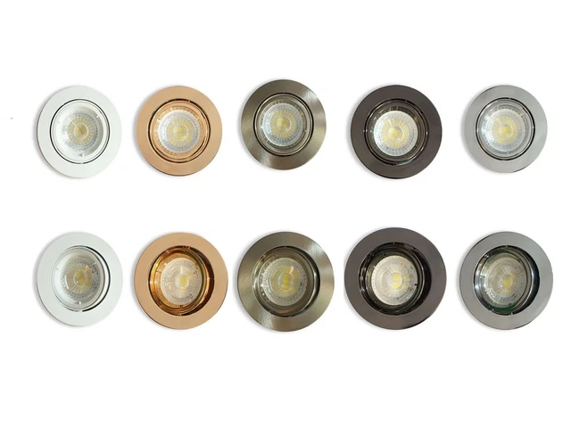 RECESSED CEILING LIGHT Fitting GU10 LED Downlight Twist Lock Dimmable ...