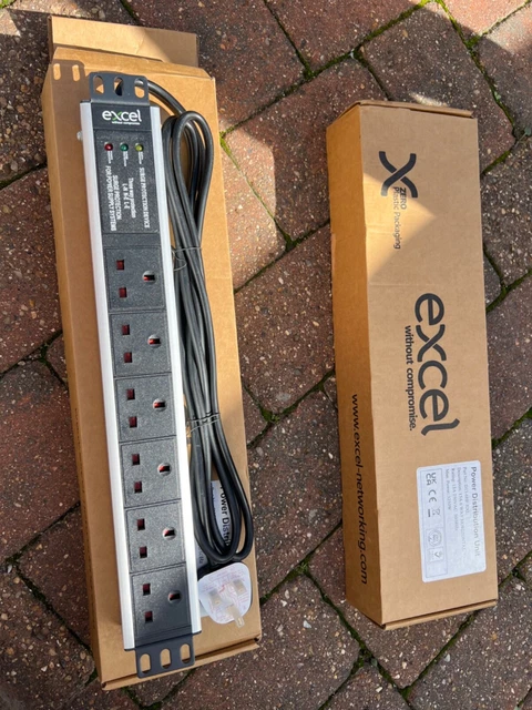 EXCEL 6 WAY power distribution unit D13-6HF-EXL 13a 6way Horizontal £29.99 - PicClick UK