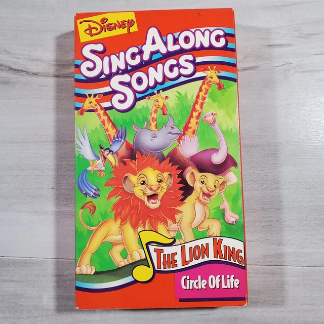 VHS DISNEY'S SING-A-LONG Songs Lion King Circle Of Life Good condition ...