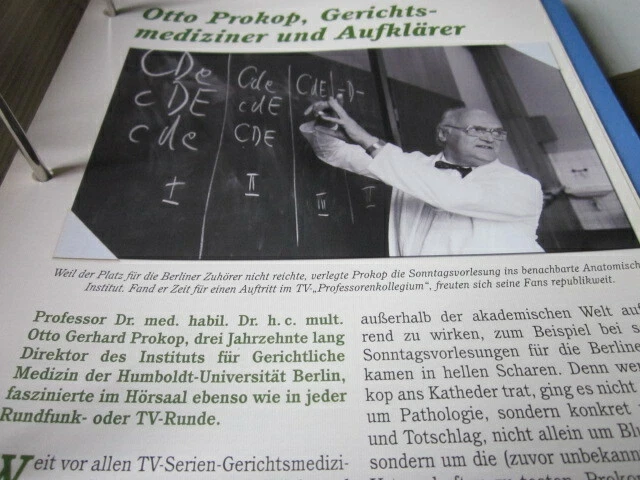DDR KULTUR PUBLIKUMSLIEBLINGE Otto Prokop Gerichtsmediziner und ...
