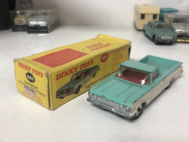 DINKY TOYS 449 CHEVROLET EL CAMINO PICK UP TRUCK ALL ORIGINAL Made In ...