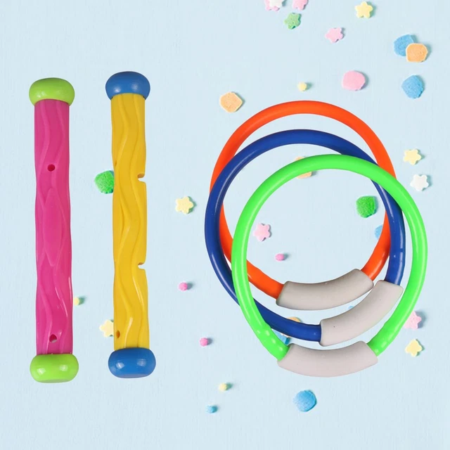 2 PCS SWIMMING Training Diving Pool Toys Water Dive Sticks Kids Rings £ ...