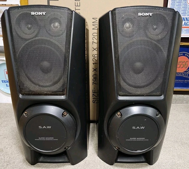 SONY SS-XB8AV S.A.W Super Woofer Integrated Bass Speaker System ! Big ...