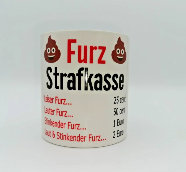KERAMIK SPARDOSE FURZ Strafkasse, Geldstrafe Sparschwein Lustiges ...