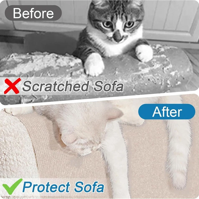 CAT COUCH PROTECTOR, 200×40Cm DIY Self Adhesive Cat Scratching Mat ...