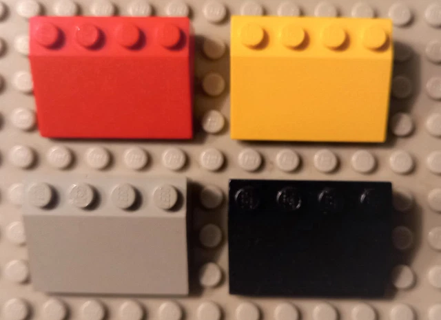 LEGO TILTED BRICKS 3297 Roof Bricks 45°, 10x Piece 3x4 £7.12 - PicClick UK