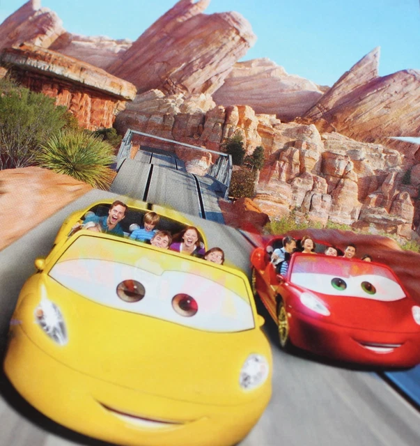 DISNEYLAND PIXAR CARS LAND Guide Map Radiator Springs Tower of Terror ...