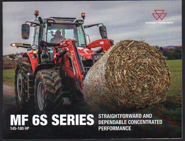 MASSEY FERGUSON &MF 6S Series" 145-180hp Tractor Brochure £7.50 ...