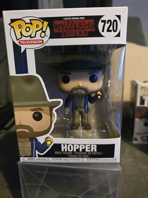 FUNKO POP! STRANGER Things Jim Hopper with Flashlight #720 plus pop ...