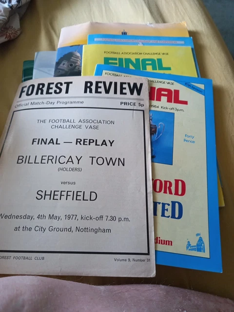 FA VASE FINAL Football Programmes X 7 £8.00 - PicClick UK