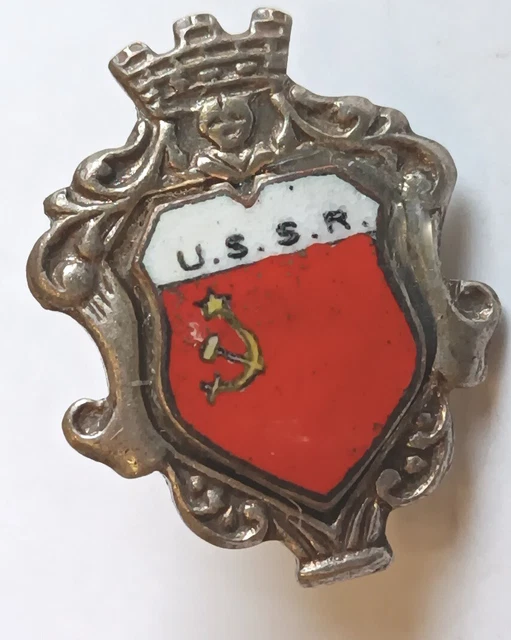 SPILLA PINS DISTINTIVO Stemma Simbolo Logo Crest Ceramica Turismo Ussr ...