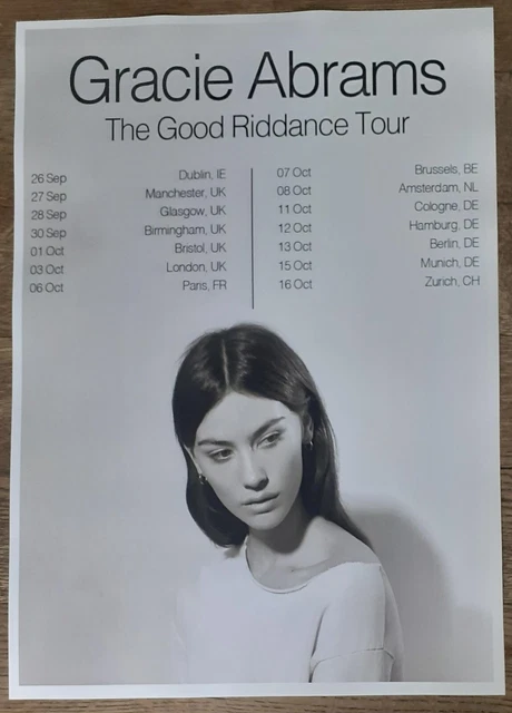 GRACIE ABRAMS - live band music show 2024 promotional tour concert gig ...