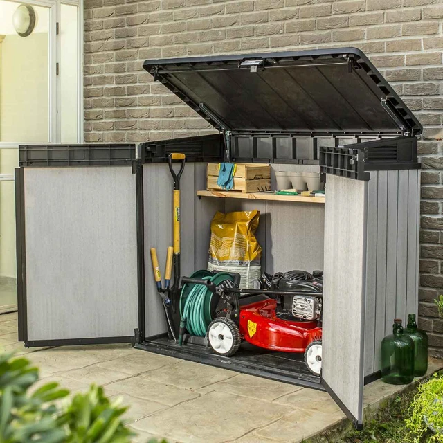 KETER DUOTECH ELITE Garden Storage Box Shed Grey/Anthracite 1150L ...