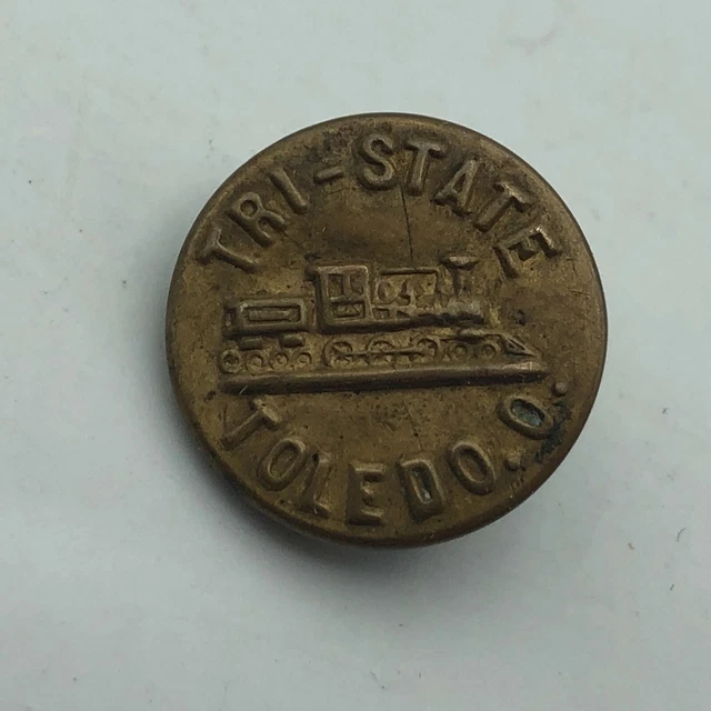 TRI-STATE TOLEDO UNIFORM Button Cuff Ohio Railroad Train Engine Vintage ...