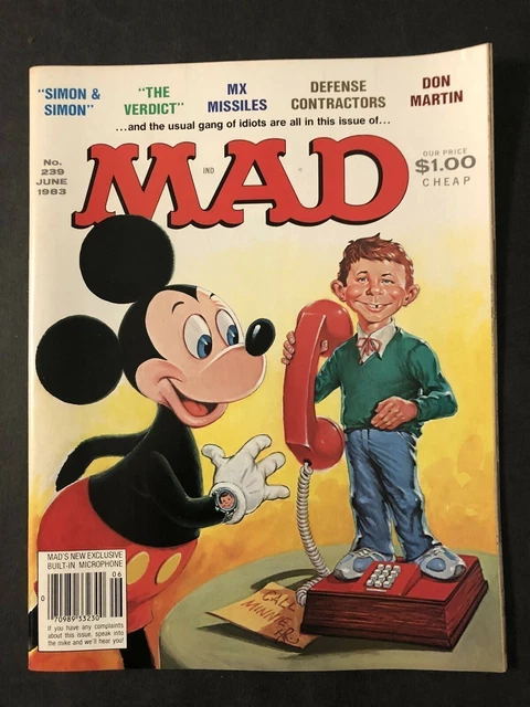 MAD MAGAZINE JUNE 1983 No 239 Mickey Mouse VG £13.92 - PicClick UK