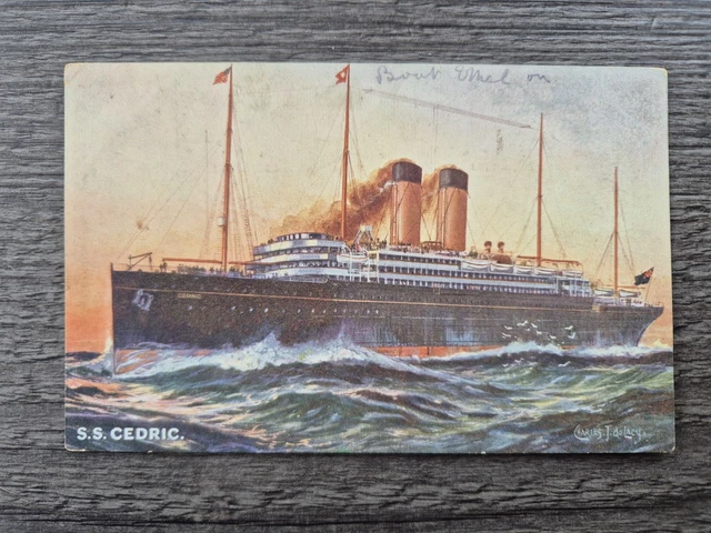 SS CEDRIC (WHITE Star Line) Cruise Ship Early Vintage Postcard ...