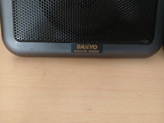 SANYO SPEAKERS 80W SX-SR380 Surround Sound Black Vintage - Tested ...