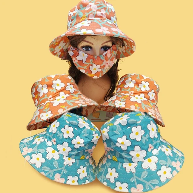 BUCKET HAT TEA Picking Cap Dust Mask Hat Fisherman Hat Sunscreen Hat ...