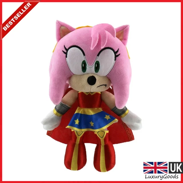 SONIC THE HEDGEHOG Wonder Woman Amy Rose Superhero DC Plushie Stuffed ...