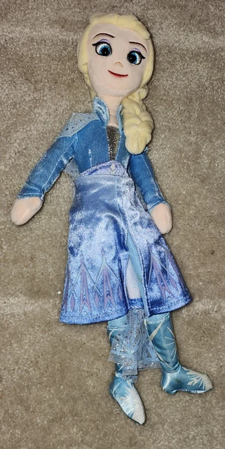 DISNEY TY SPARKLE Doll Frozen Elsa 16" Plush Bean Bag Doll Toy $9.00 ...