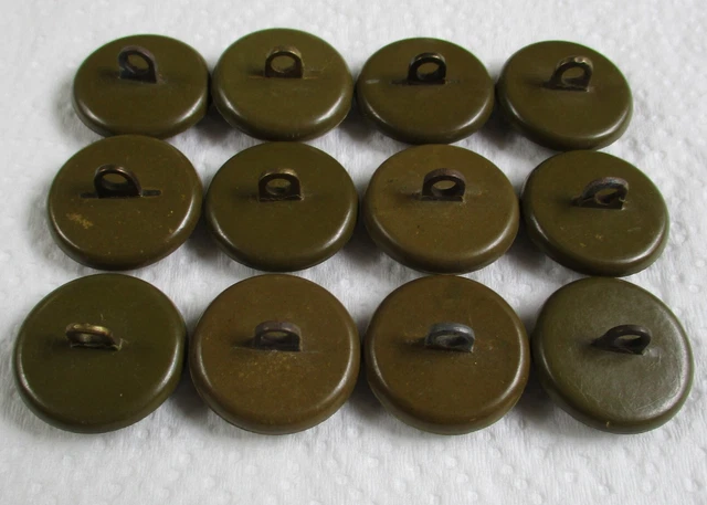 12X BRITISH ARMY:&GENERAL SERVICE BUTTONS" (25mm, WW2 Bakelite War ...