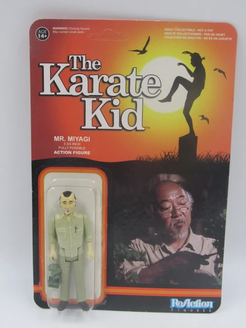 FUNKO REACTION THE Karate Kid Mr. Miyagi Action Figure Sealed £24.92 ...