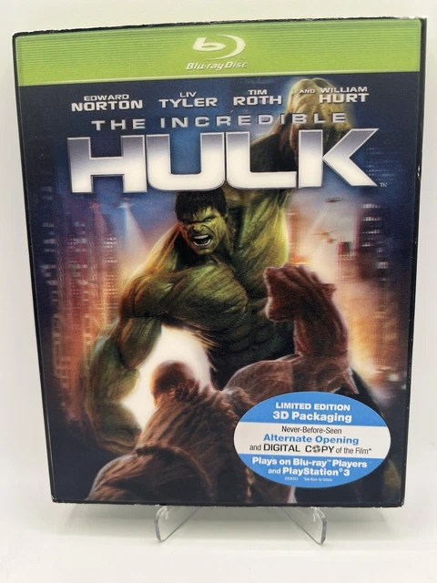 THE INCREDIBLE HULK 2008 Blu-Ray W/SLIPCASE Limited Edition 3D ...