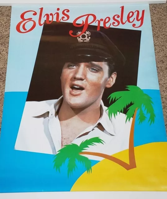 Rare Vintage Elvis Presley Poster Copyright 1986 New In Sleeve Eur
