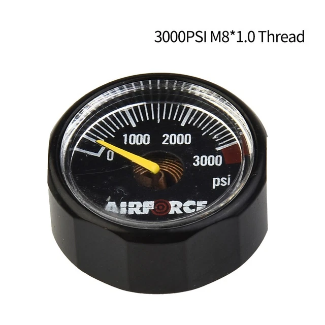 PRESSURE GAUGE MANOMETER Oil-Water Separators Mini Meter 3000 Psi Black ...