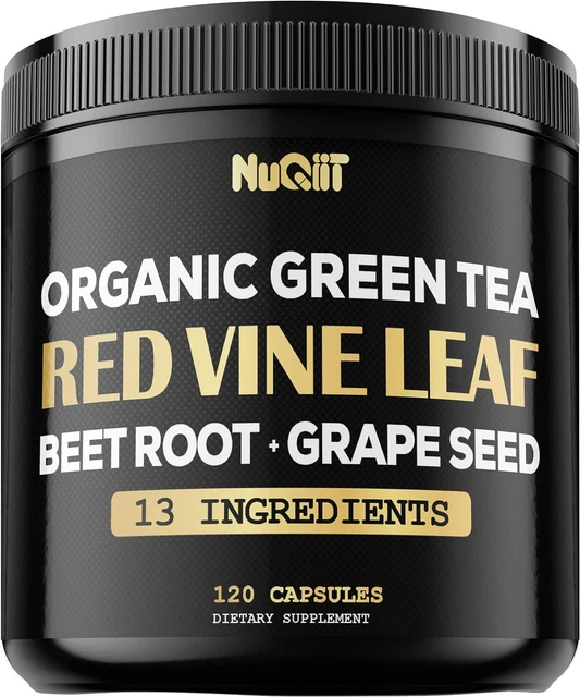 RED VINE LEAF Extract 15000Mg Beet Root 3000Mg Organic Green Tea 3000Mg ...