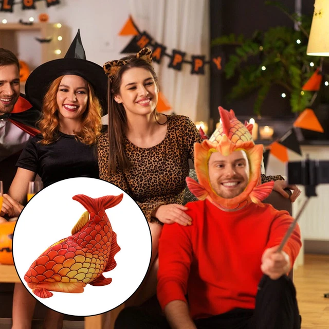 FUNNY HALLOWEEN HAT Fish Shaped Headpiece Stage Costume Photo ...
