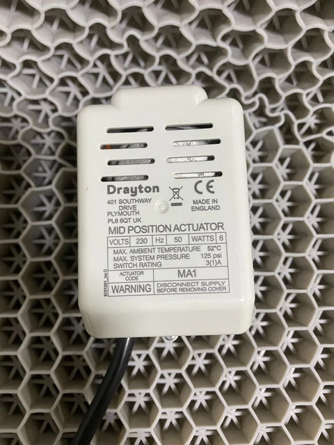 DRAYTON MA1 FOR 3 Port Mid Position Valve Body Motorised Actuator Head ...