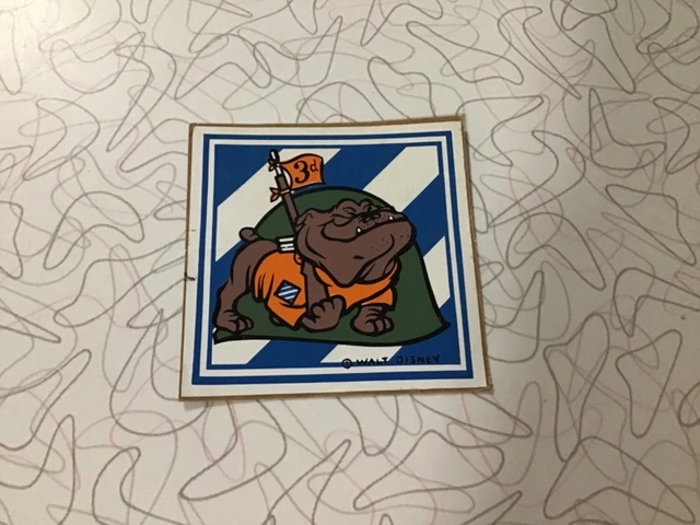 VINTAGE WALT DISNEY 3rd Infantry Division Rocky The Bulldog Decal ...
