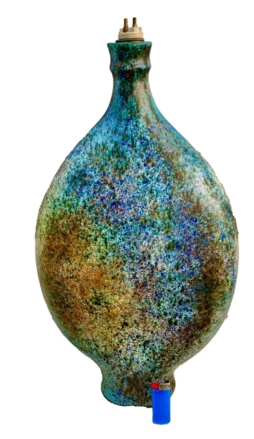 BERNARD BUFFAT - grande lampe en céramique - pièce unique - taille XXL ...