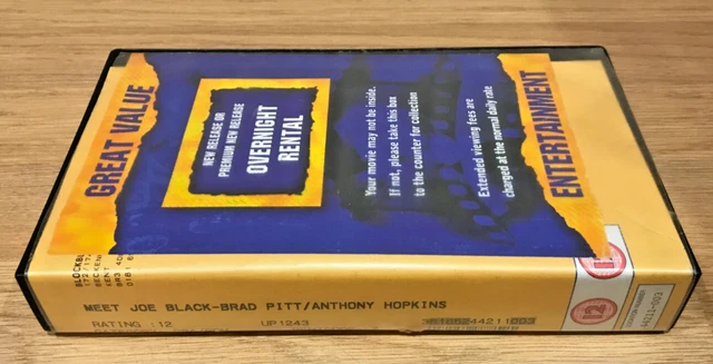 BLOCKBUSTER VIDEO VHS Clamshell New Release Rental MEET JOE BLACK Rare ...