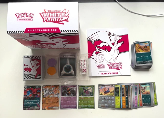 EMPTY POKÉMON ETB White Flare With Hits & Masterballs £24.99 - PicClick UK