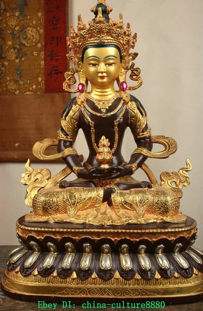 18.8 &VIEUX TRÉSOR bouddhiste tibétain de cuivre et d'or sans mesure Sushi EUR 500,00 - PicClick FR