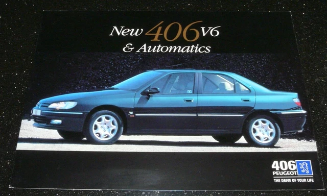 PEUGEOT 406 V6 & Automatics Brochure 1996 English / Uk Mkt Excellent ...