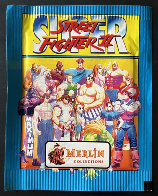 MERLIN SUPER STREET Fighter II Sticker Pack Collectable Packet Sealed ...