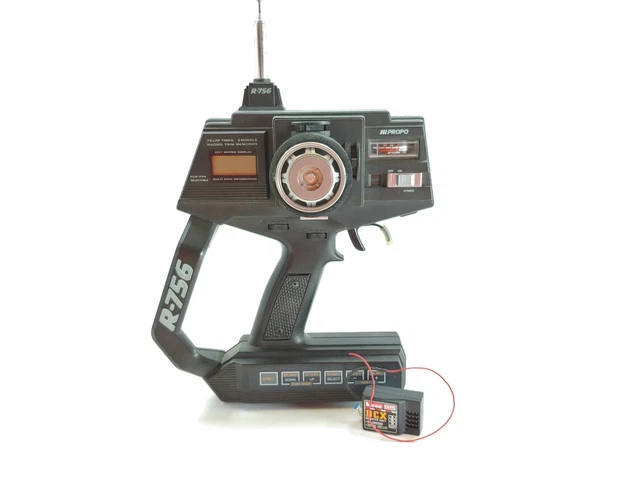 JR PROPO RACING R-756 Transmitter w/ Hitec DCX Receiver & NET-J27P PCM ...