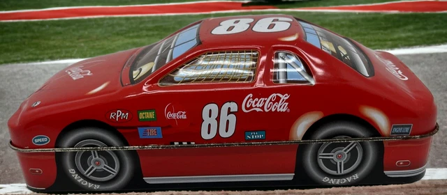 COCA-COLA RACE CAR NASCAR #86 Red Coke Tin 2-Piece Collector Gift 8 ...