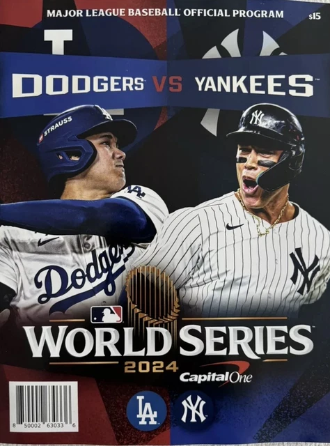 2024 MLB WORLD Series Program New York Yankees Los Angeles Dodgers $23. ...