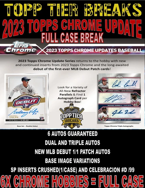 CINCINNATI REDS 2023 Topps Chrome Update 6X Hobby Box Full Case Break ...